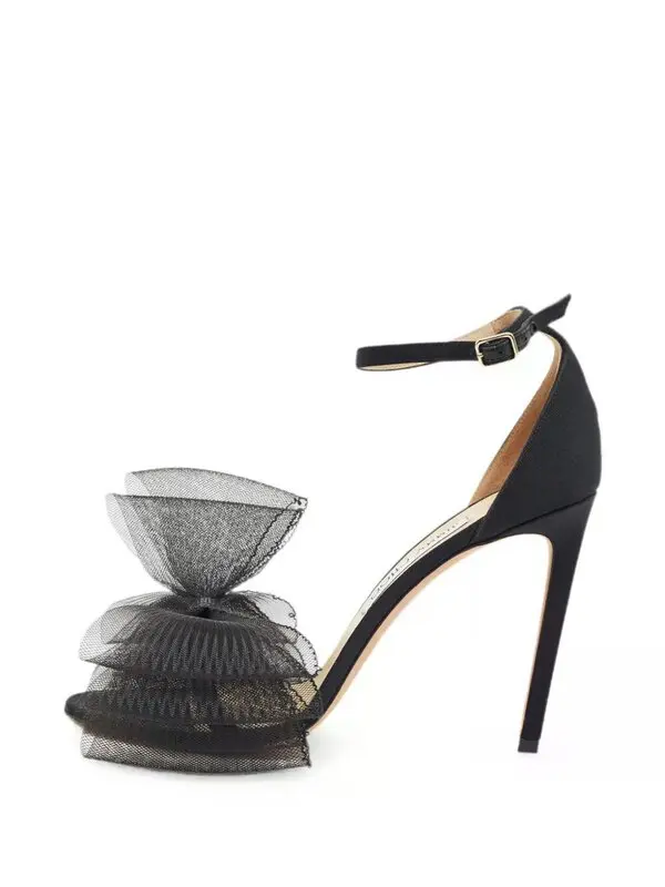 JIMMY CHOO Aveline Asymmetric Bow Sandals