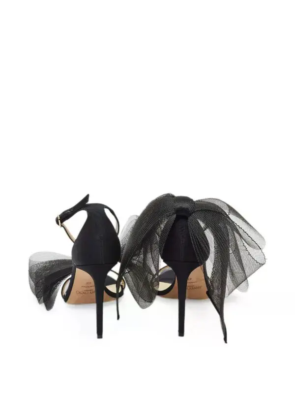 JIMMY CHOO Aveline Asymmetric Bow Sandals