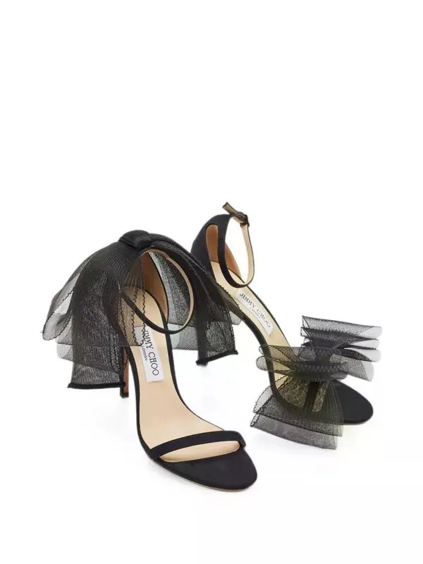 JIMMY CHOO Aveline Asymmetric Bow Sandals