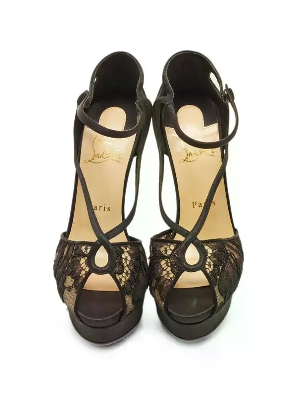 CHRISTIAN LOUBOUTIN Lace Platform Sandals