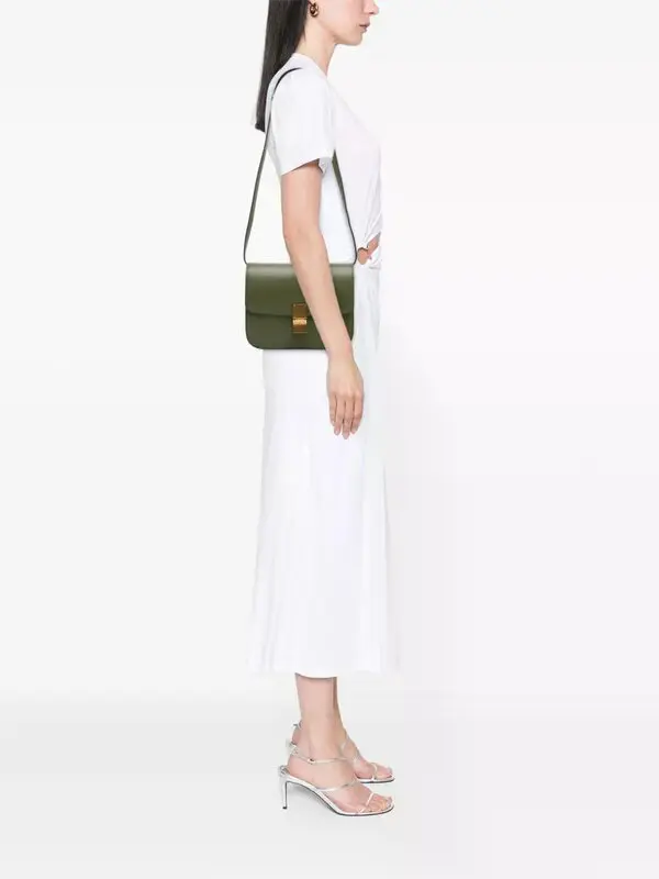 Celine 2015 Medium Calfskin Classic Box Crossbody Bag - Green