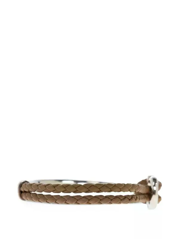 FERRAGAMO Gancini Braided-leather Bracelet