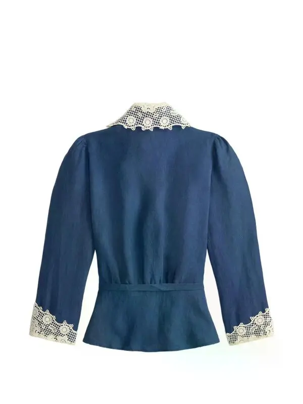 Ralph Lauren Lace-trim Wrap Blouse