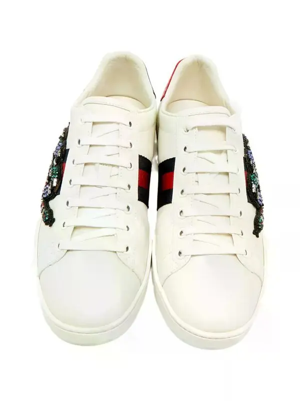 Gucci Web Accent Crystal-embellished Sneakers