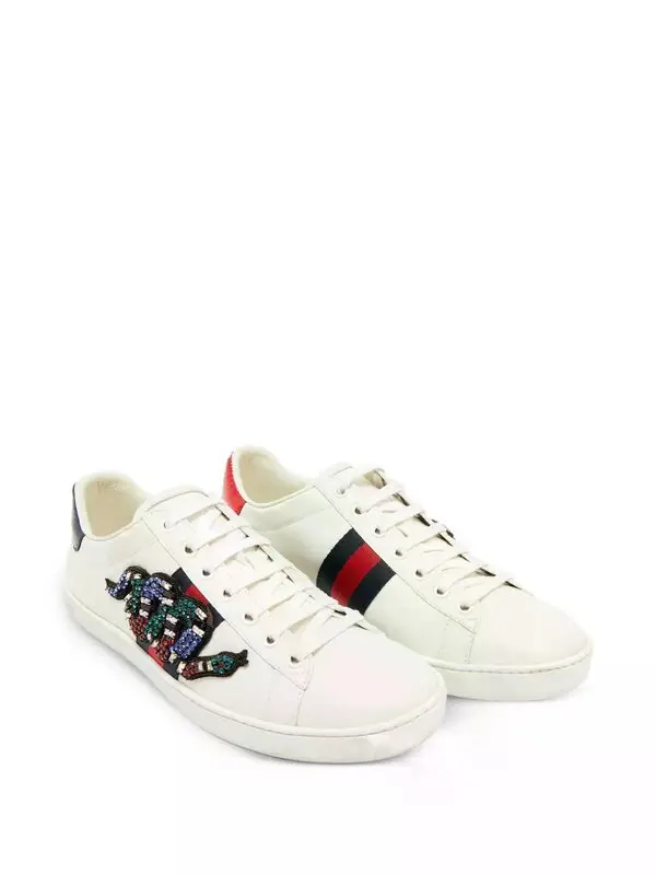 Gucci Web Accent Crystal-embellished Sneakers