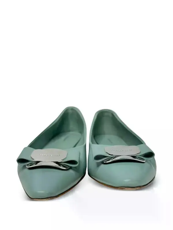 FERRAGAMO Lambskin Vara Bow Ballet Flats