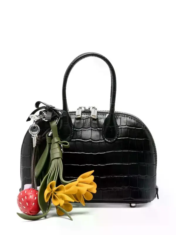 SELF-PORTRAIT Mini Bag With Croc-effect Texture And Charms