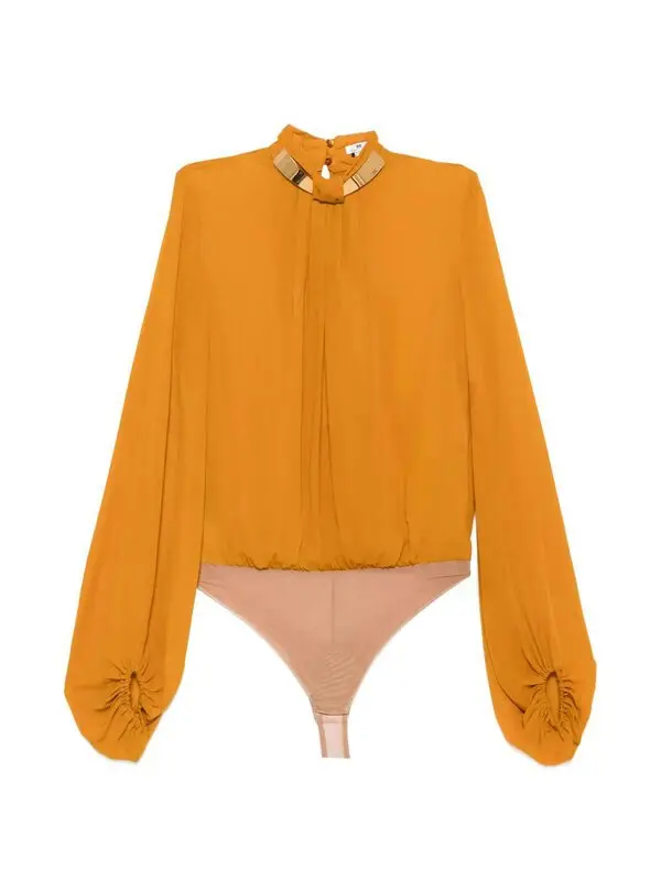 Elisabetta Franchi Tone Hardware High Neck Blouse