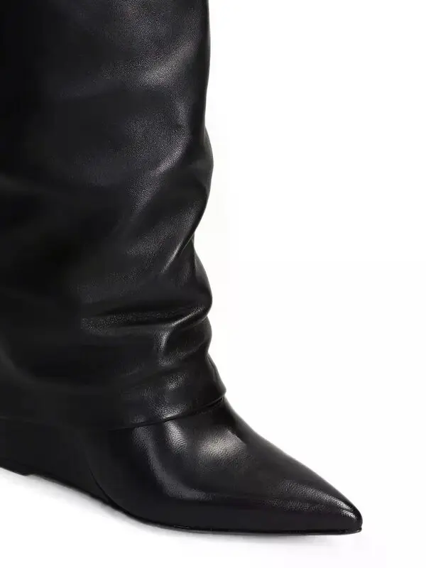 THE SELLER Pointed-toe Wedge Boots - Black