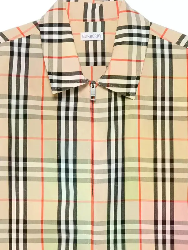 Burberry Check-pattern Zip-fastening Overshirt