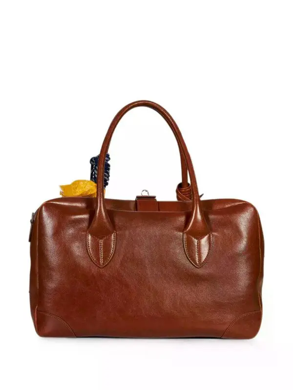 GOLDEN GOOSE Medium Vita Bag In Light Leather With Charms And Silver Details - Brown