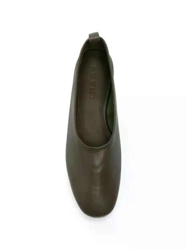 Soeur Pull-tab Leather Ballet Flats