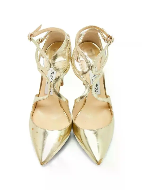 JIMMY CHOO Lancer -tone Double Ankle-strap Stiletto Sandals