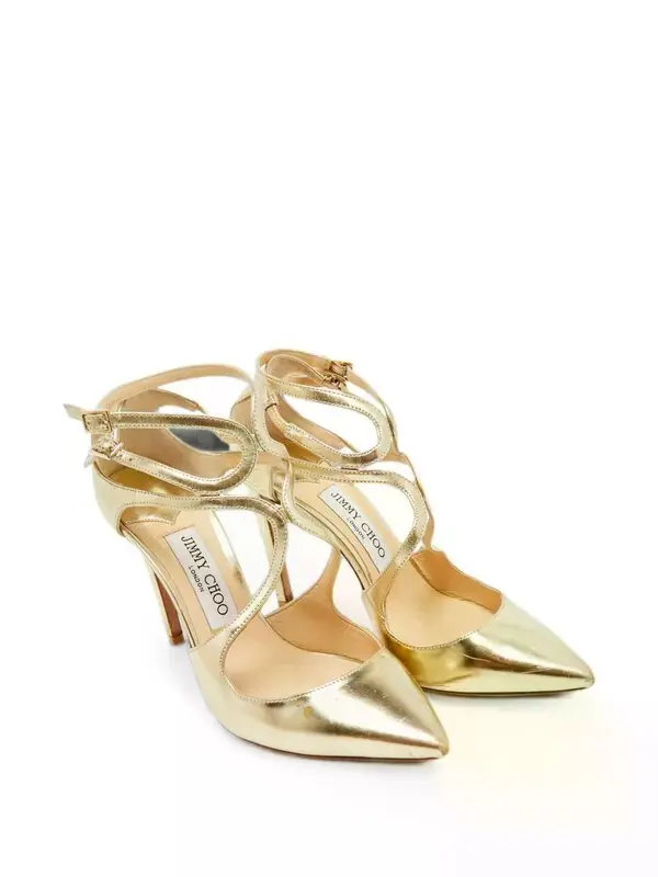 JIMMY CHOO Lancer -tone Double Ankle-strap Stiletto Sandals