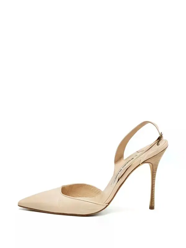 Manolo Blahnik Carolyne Slingback Pumps - Neutrals