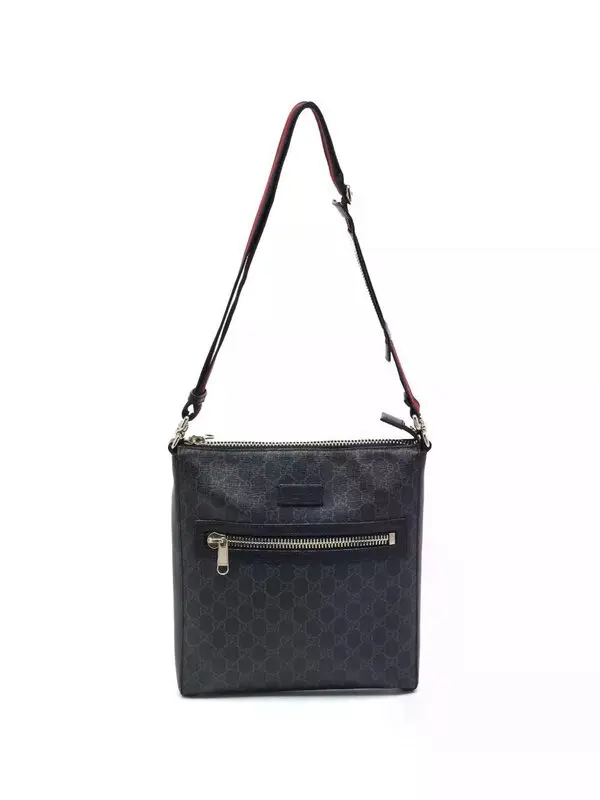 Gucci Gg Supreme Night Courier Messenger Bag - Black
