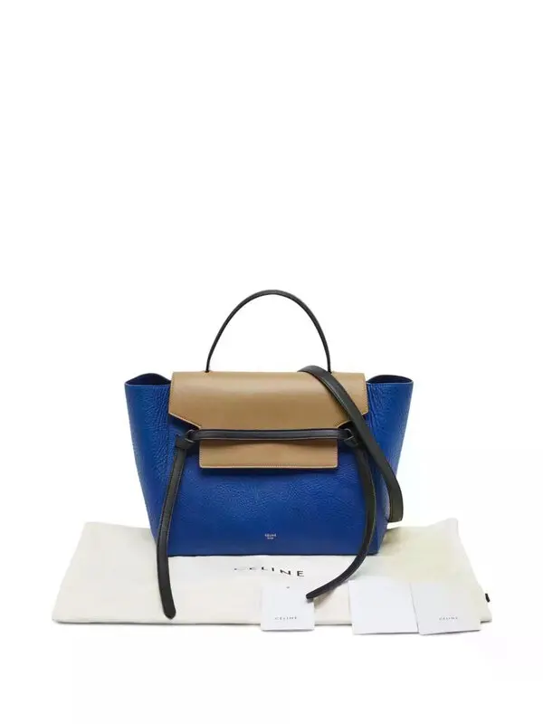 Celine Leather Mini Belt Bag - Blue