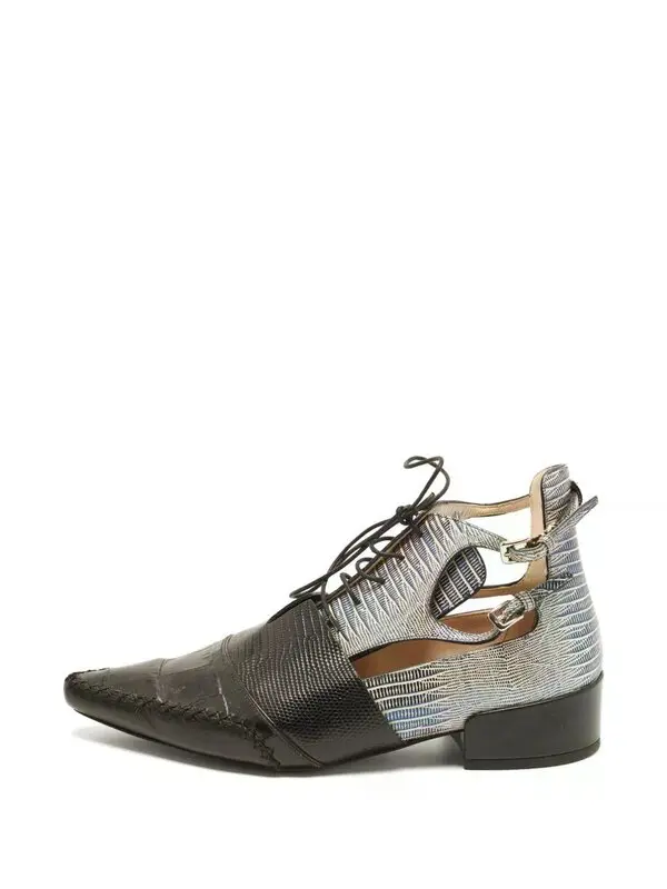Dior Nomade Croc-embossed Ankle Boots