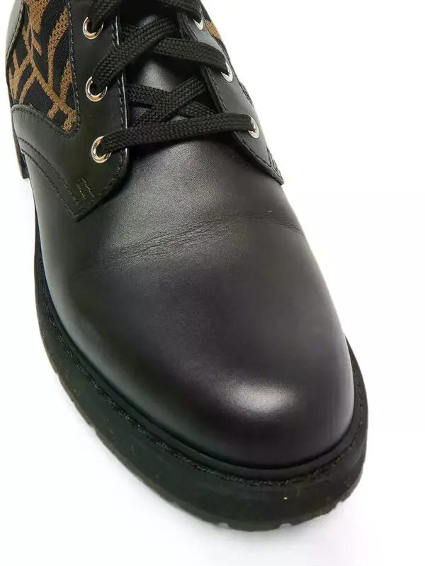 Fendi Rockoko Ff Logo Combat Boots
