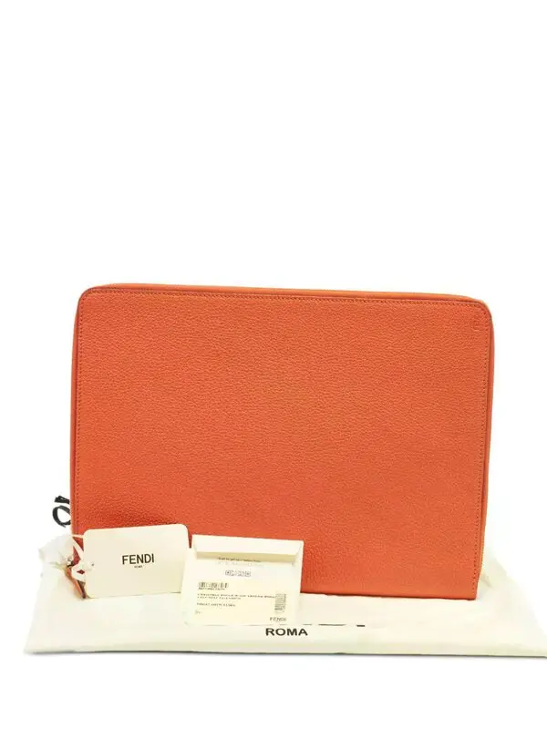 Fendi Zip-around Leather Pouch