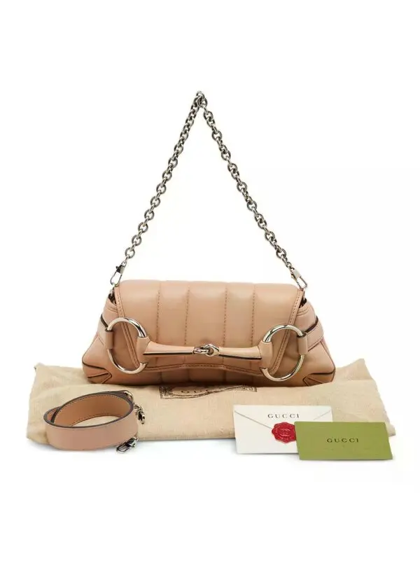 Gucci Small Maxi-horsebit Quilted Shoulder Bag - Neutrals