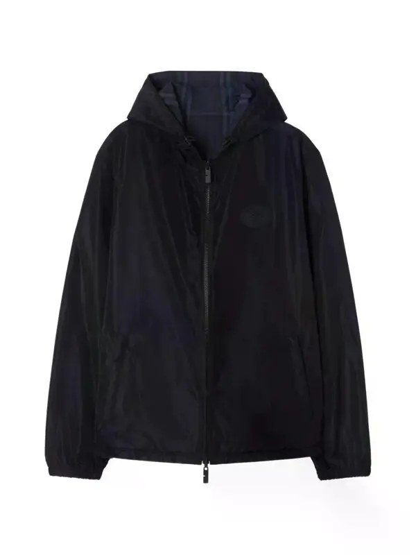 Burberry Reversible Hooded Jacket With Zip Fastening