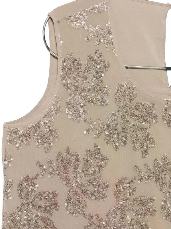 Marina Rinaldi Gioiosa Sequin-embellished Sleeveless Top