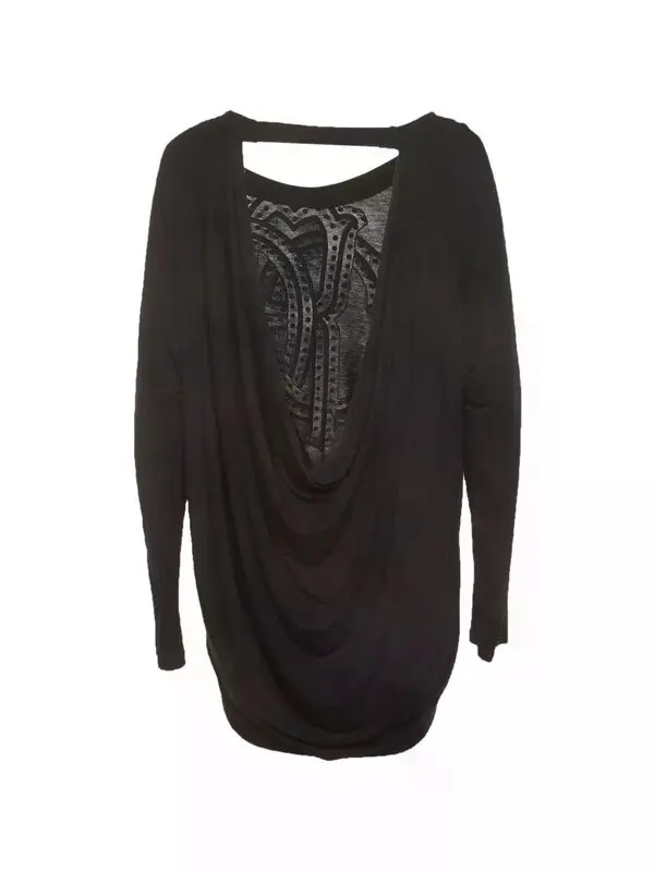 Roberto Cavalli Open Back Draped Sweater