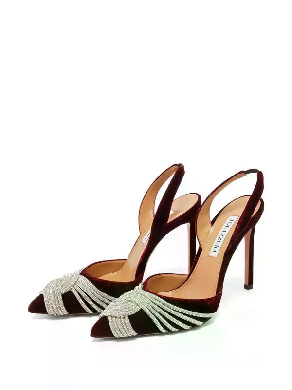 AQUAZZURA Gatsby Embellished Slingback Pumps