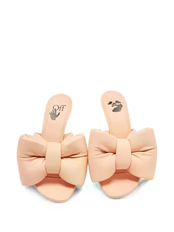 Off-White Padded Bow Heeled Sandals