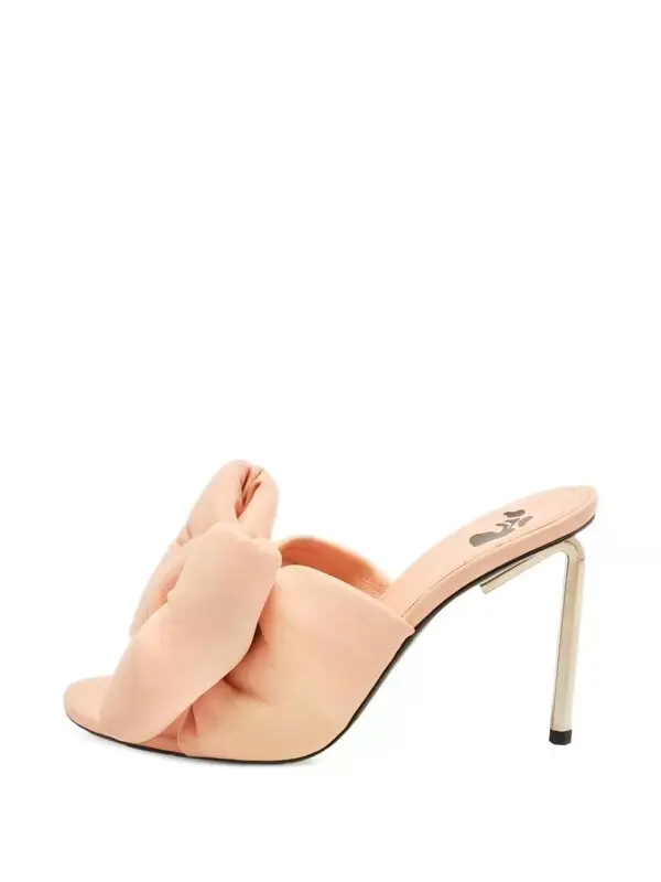Off-White Padded Bow Heeled Sandals