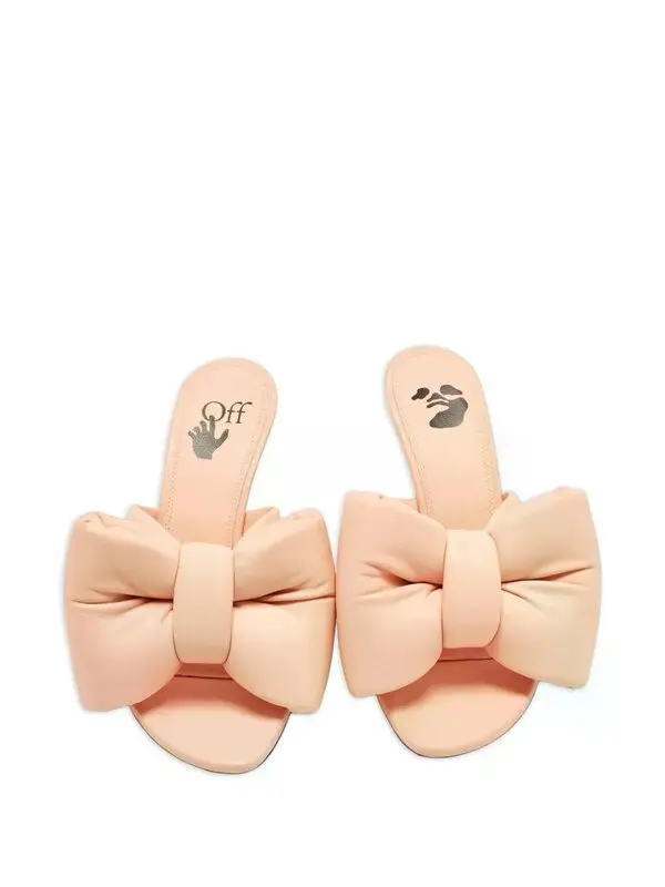 Off-White Padded Bow Heeled Sandals
