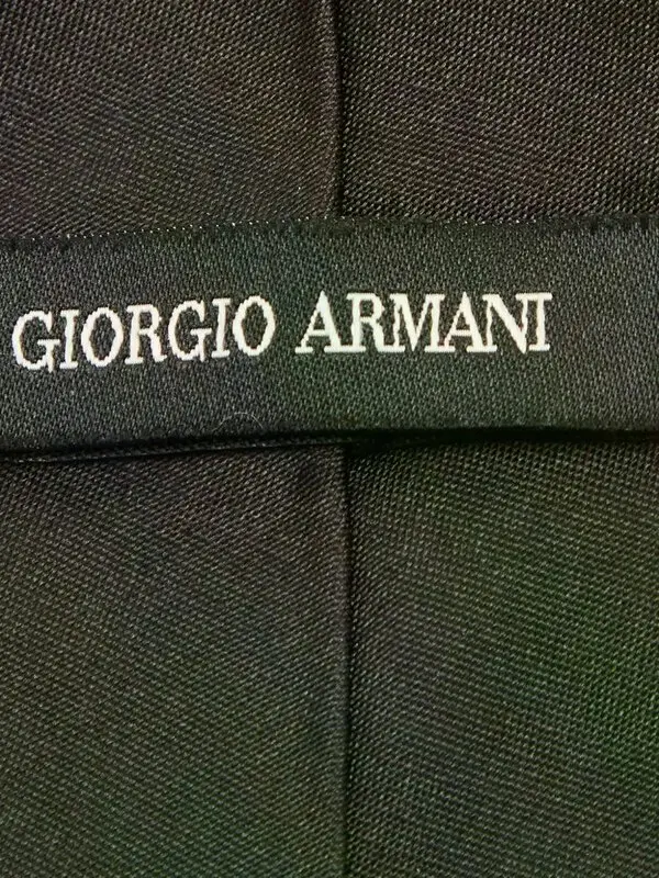 Giorgio Armani Logo Jacquard Neck Tie - Black