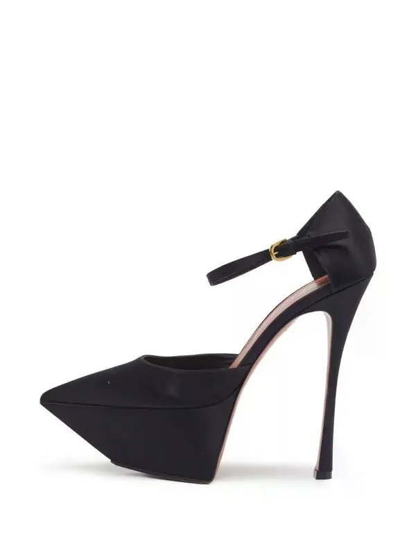 Amina Muaddi Yigit Platform Pumps - Black