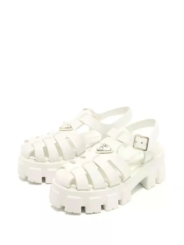 Prada Monolith Platform Sandals - White