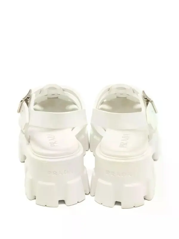 Prada Monolith Platform Sandals - White