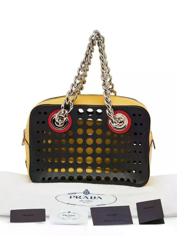 Prada Perforated Shoulder Bag