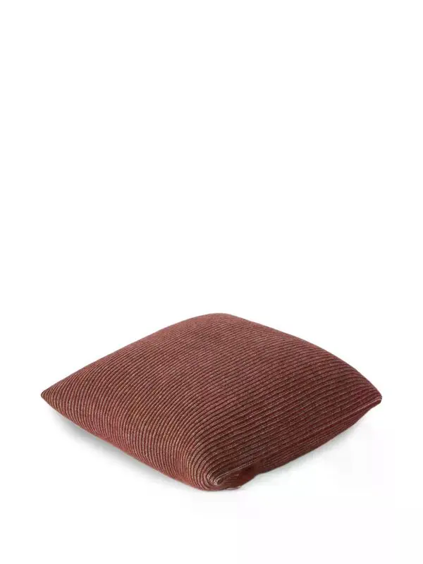 Brunello Cucinelli Cashmere Vanisé Rib Knit Cushion With Metal Buttons - Red