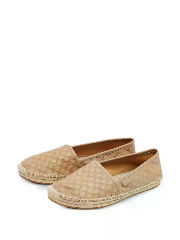 Gucci Embossed Guccissima Leather Flat Espadrilles