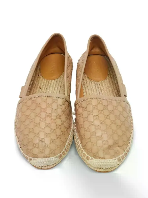 Gucci Embossed Guccissima Leather Flat Espadrilles