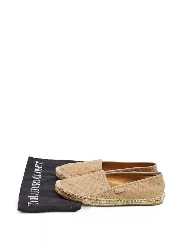 Gucci Embossed Guccissima Leather Flat Espadrilles