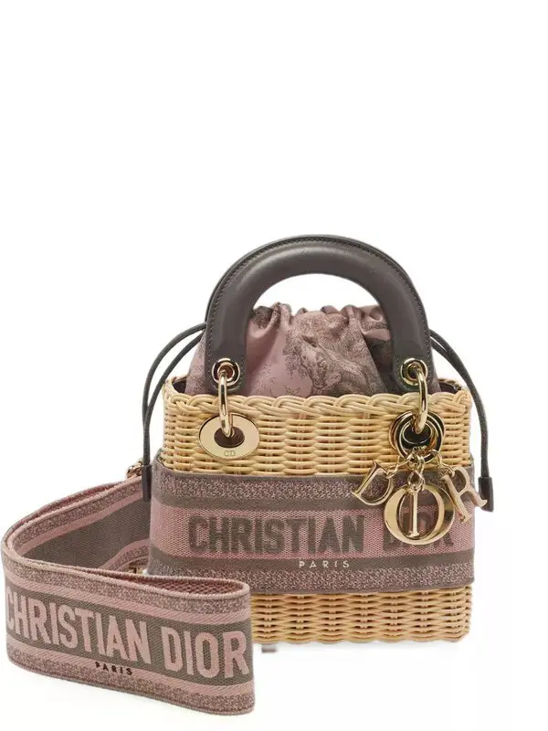 Dior 2023 Mini Lady Wicker Tote Bag