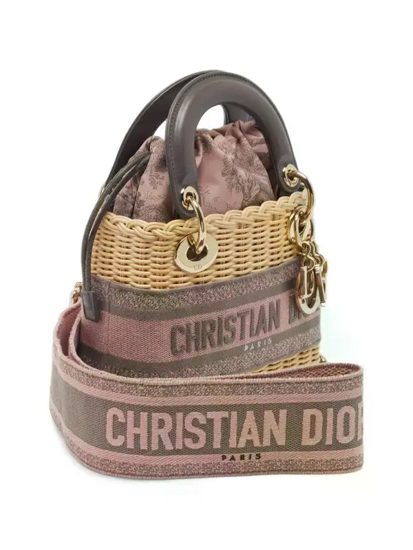 Dior 2023 Mini Lady Wicker Tote Bag