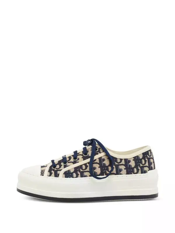 Dior Oblique Jacquard Lace-up Low-top Sneakers - Blue