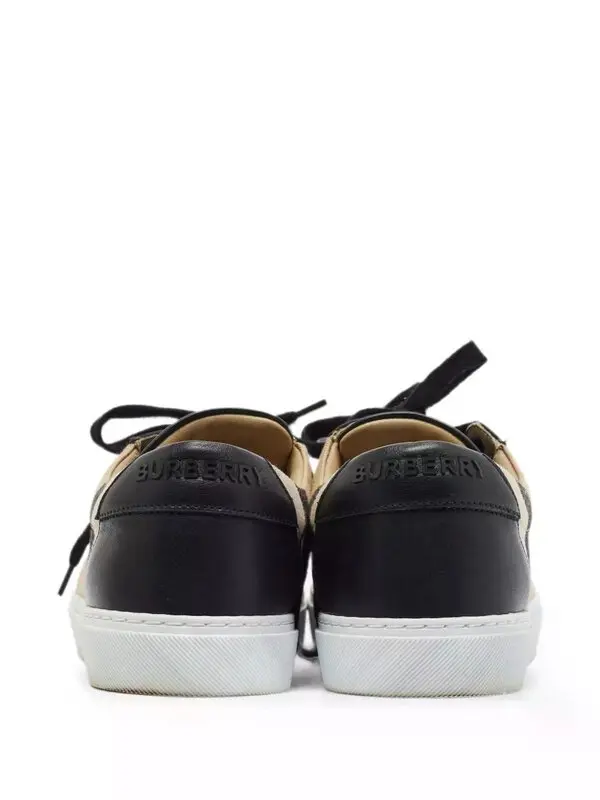 Burberry Check Panel Lace-up Sneakers