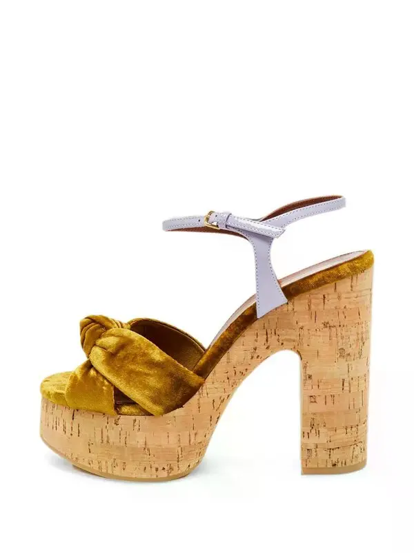 Saint Laurent Bianca Knotted Platform Sandals