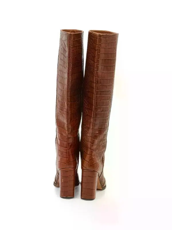 Paris Texas Croc-embossed Knee-high Boots