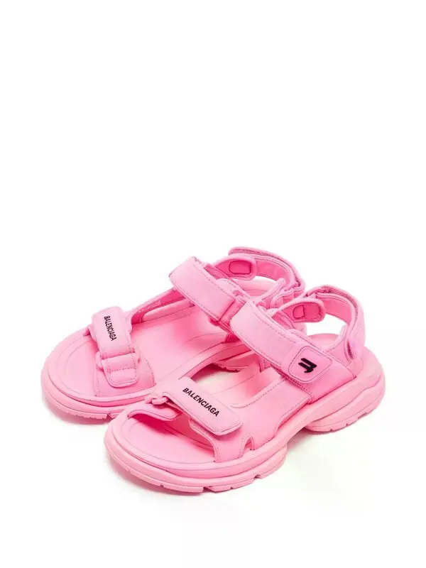 Balenciaga Tourist Touch-strap Sandals - Pink