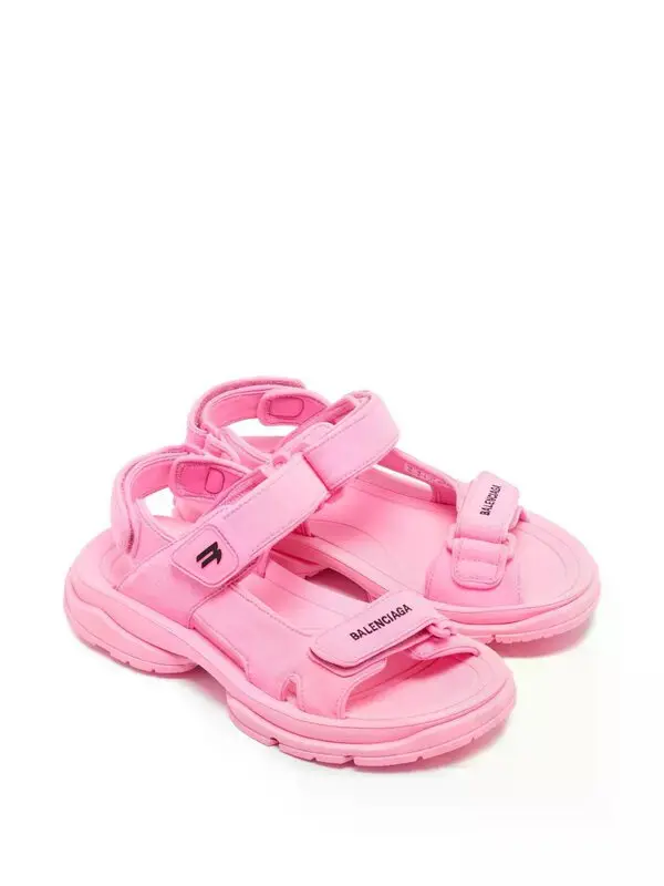 Balenciaga Tourist Touch-strap Sandals - Pink