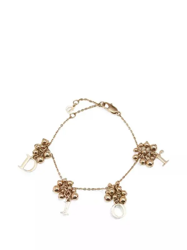 Dior Galliano Logo Charm Bracelet - Gold